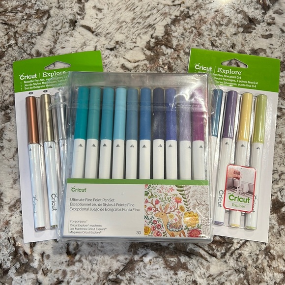 Other | Cricut Pen Set Bundle Ultimate Pen Set Metallic Set Wildflower ...